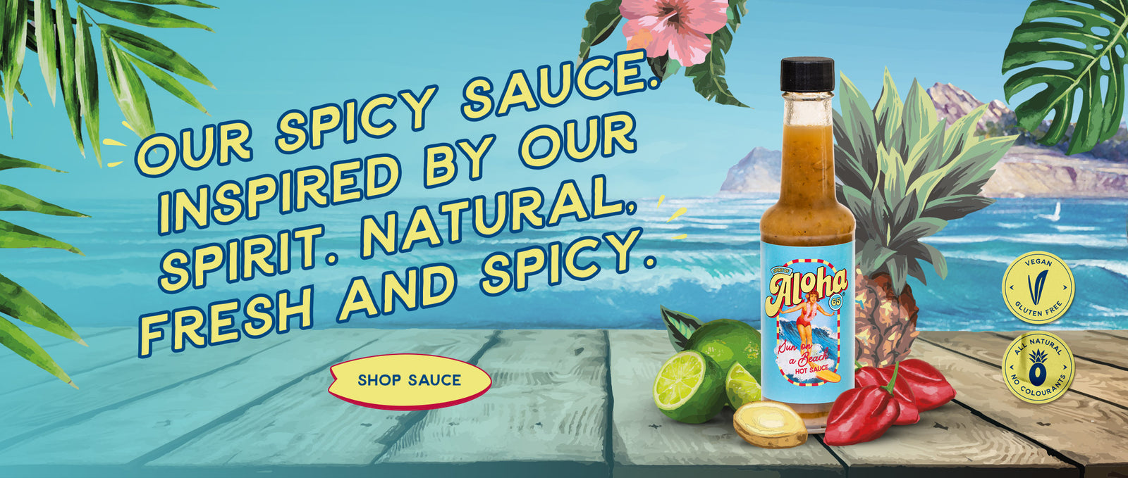Aloha '65 - A unique spirit infused with 100% natural ingredients.